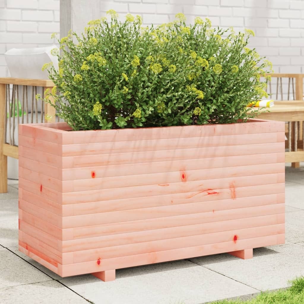 Garden Planter Douglas Wood Natural Solid Douglas Wood Large ...