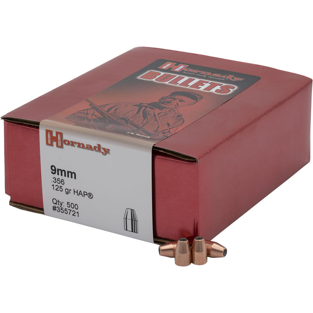 Hornady HAP Bullets 9mm .356 125 gr. HAP 500 box – Archery Forge