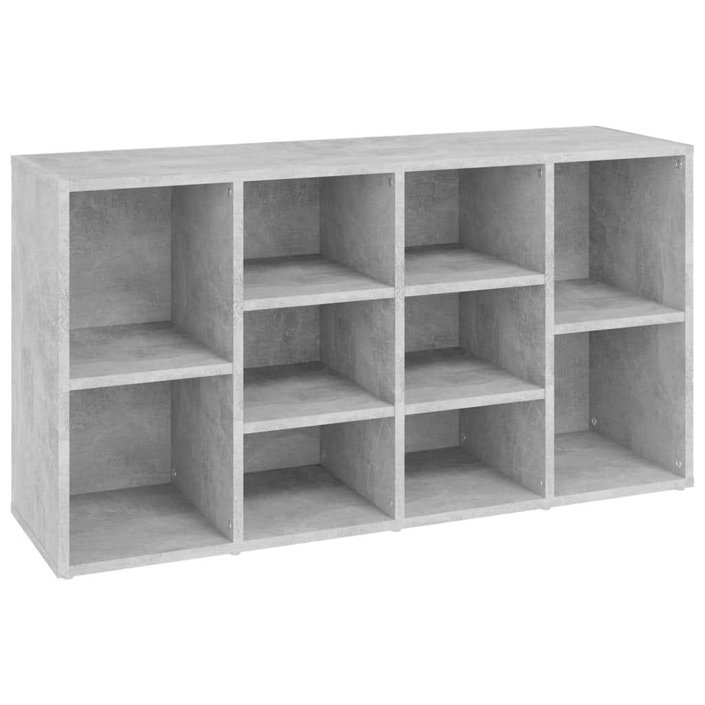 SHOE BENCH CONCRETE Grey 103x30x54.5 cm Engineered Wood £56.16 ...